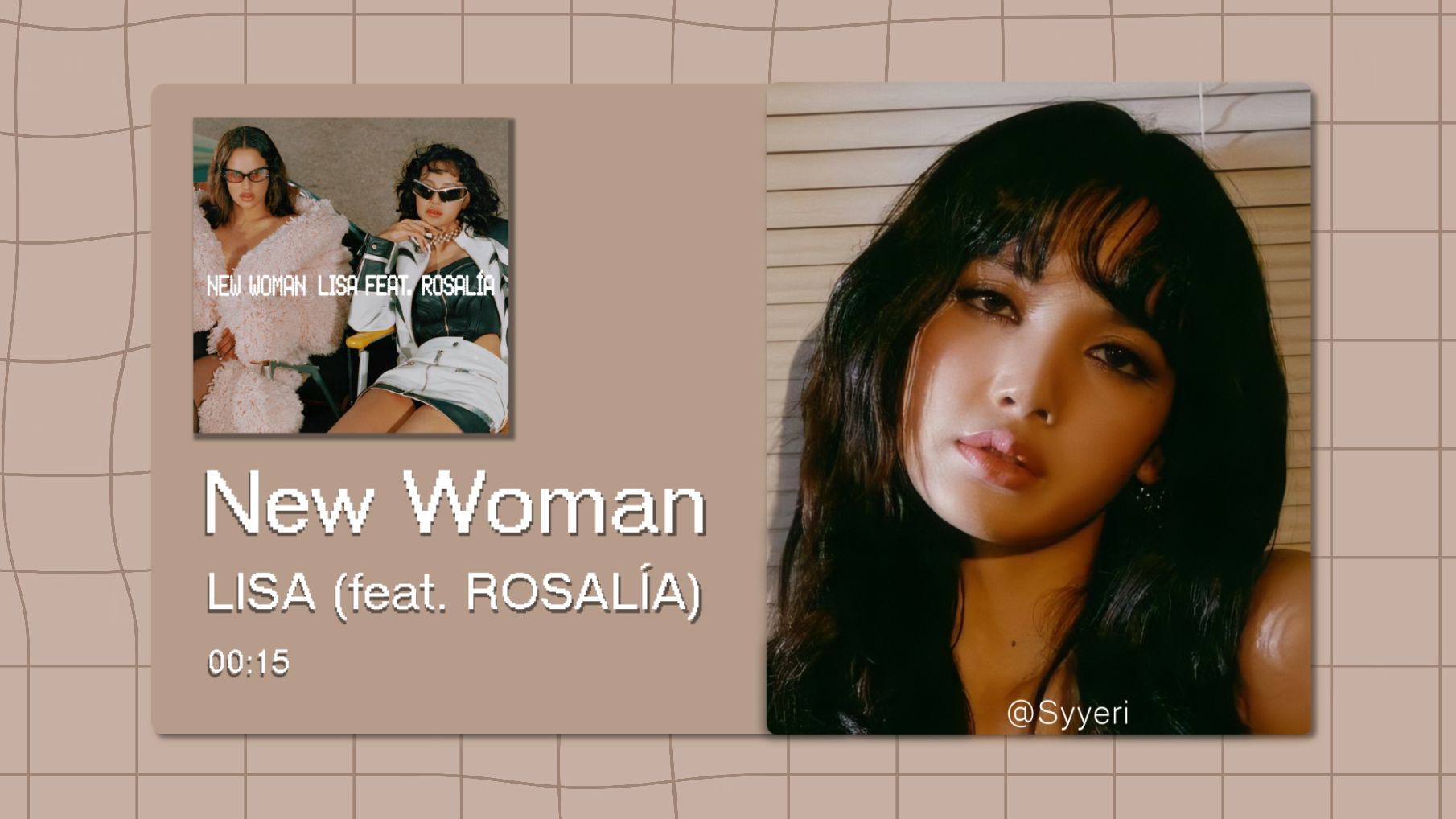 【8D环绕】New Woman - LISA (feat. ROSALÍA) 请佩戴耳机使用~-Syyeri-BLACKPINK｜8D-哔哩哔哩视频
