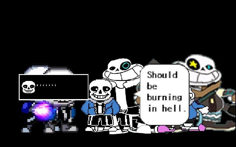 【MUGEN】Sans×4 VS Saness×4_哔哩哔哩_bilibili