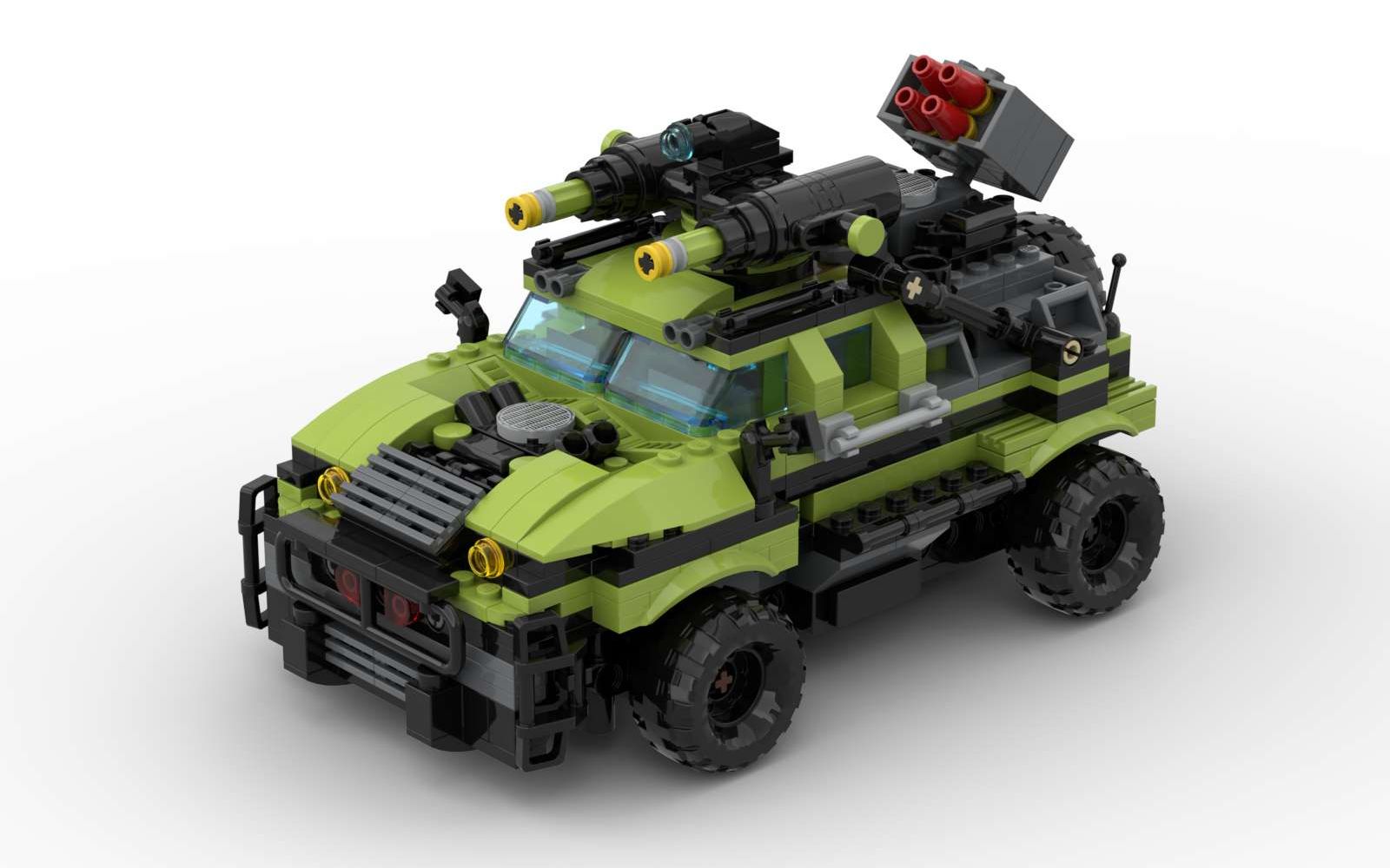 重装机兵战车三部曲-绿色小战车-9527乐高MOC-原创_哔哩哔哩_bilibili