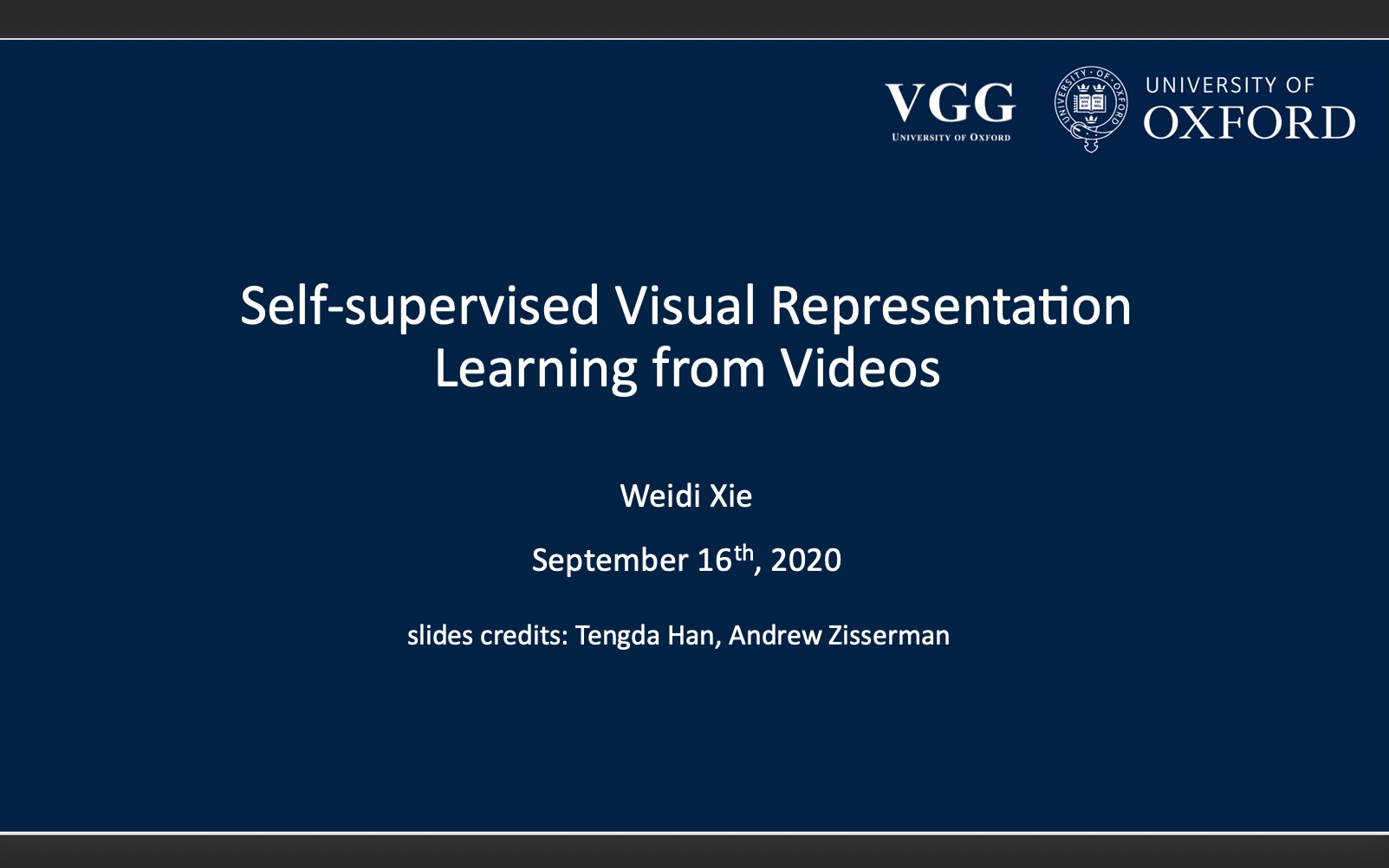 计算机视觉 - 自监督学习 - Self-supervised Video Representation Learning_哔哩哔哩_bilibili