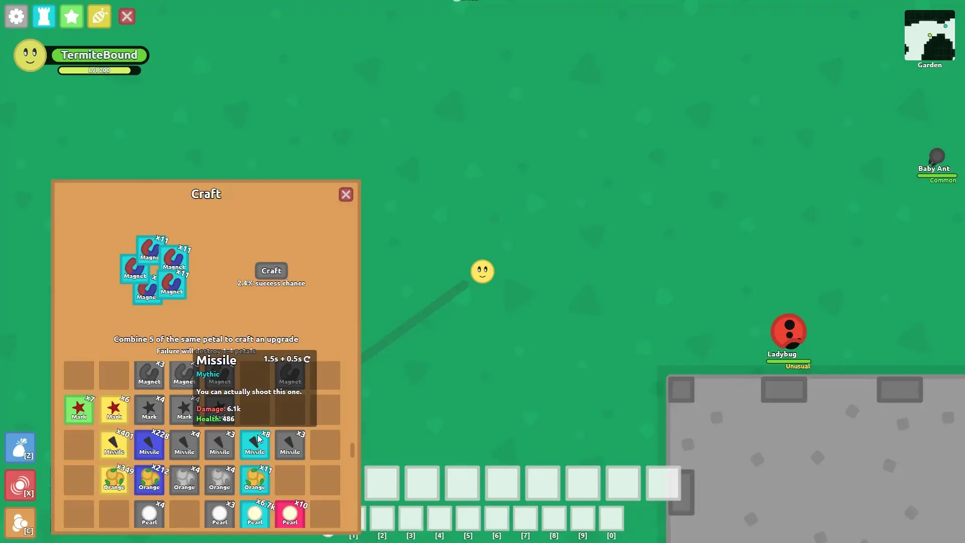 florr.io 130u big craft and super shell crafted