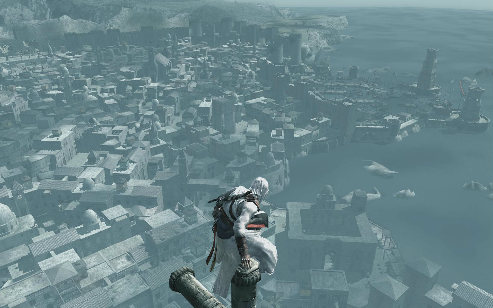 《刺客信条1》最高鸟瞰点 阿卡（Acre）圣十字大教堂攀爬过程_哔哩哔哩_bilibili