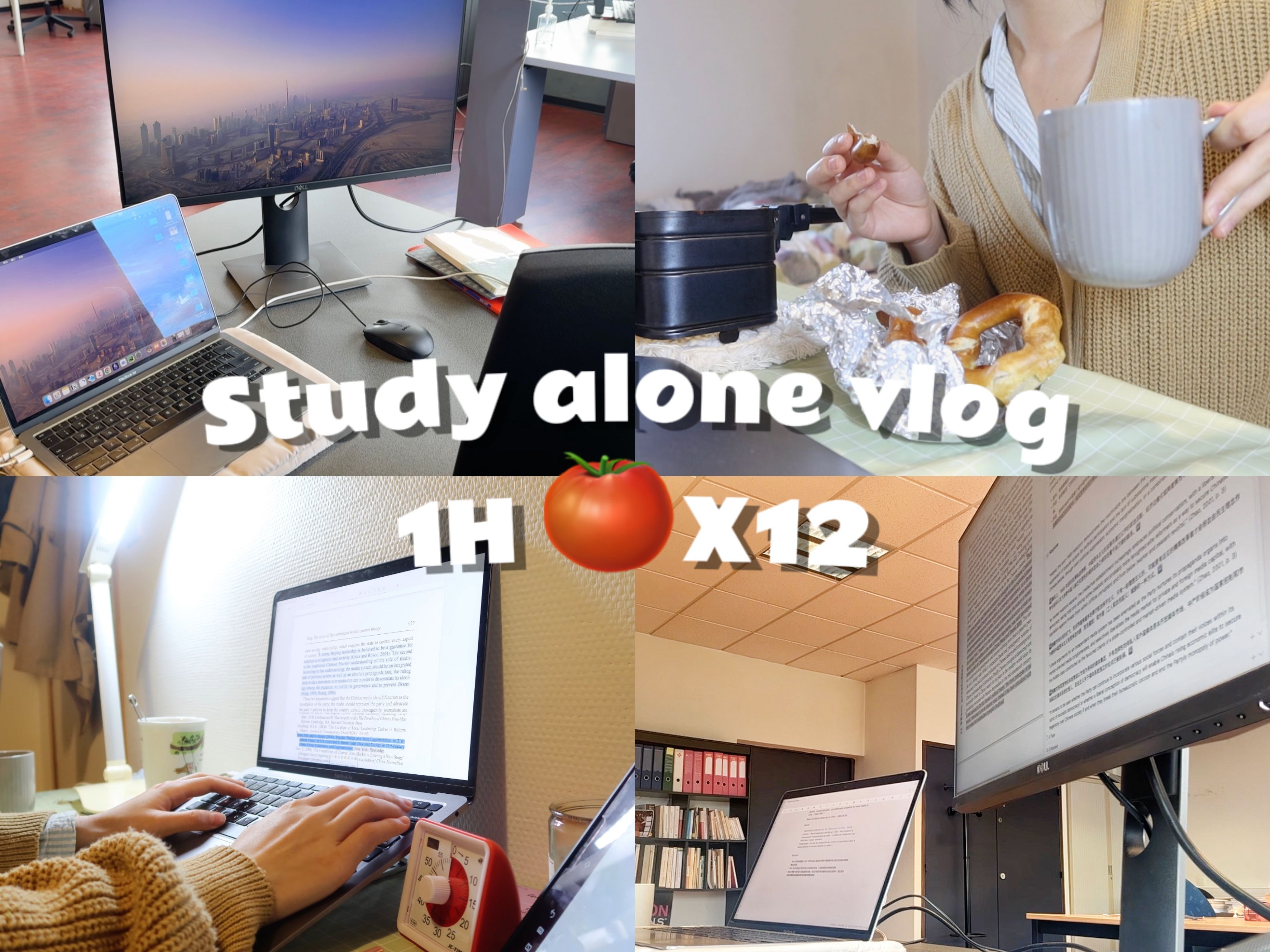 [eva]从早学到晚｜高效办公室学习｜作脑图｜专注读文献 | 1H番茄X12 *studyvlog*-evastudying ...