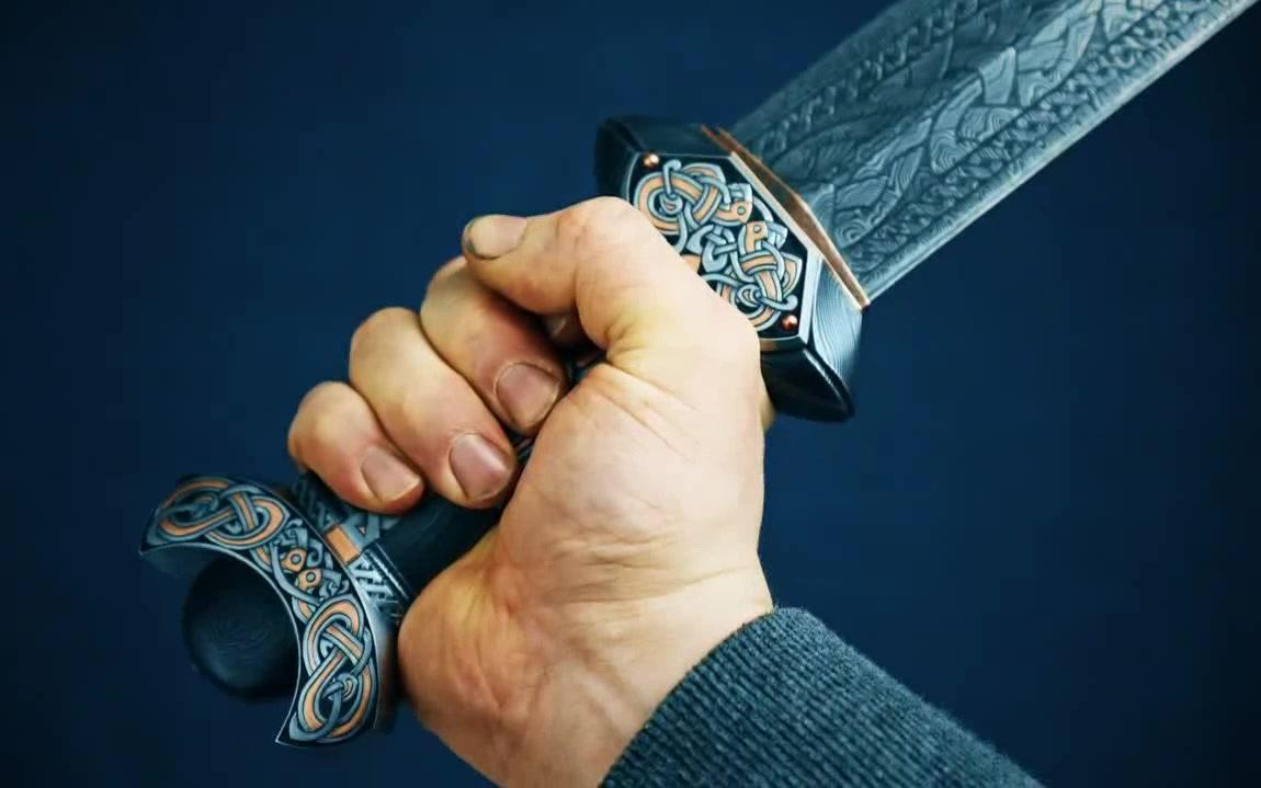 羽毛纹大马士革精灵刀｜Harpia Knife Making Elven Knife Feather Damascus【作者：Harpia ...