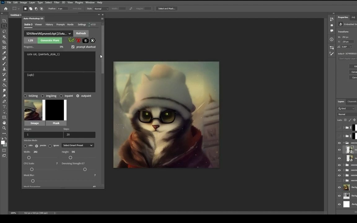 如何让你的Photoshop安装上Stable Diffusion的作画插件