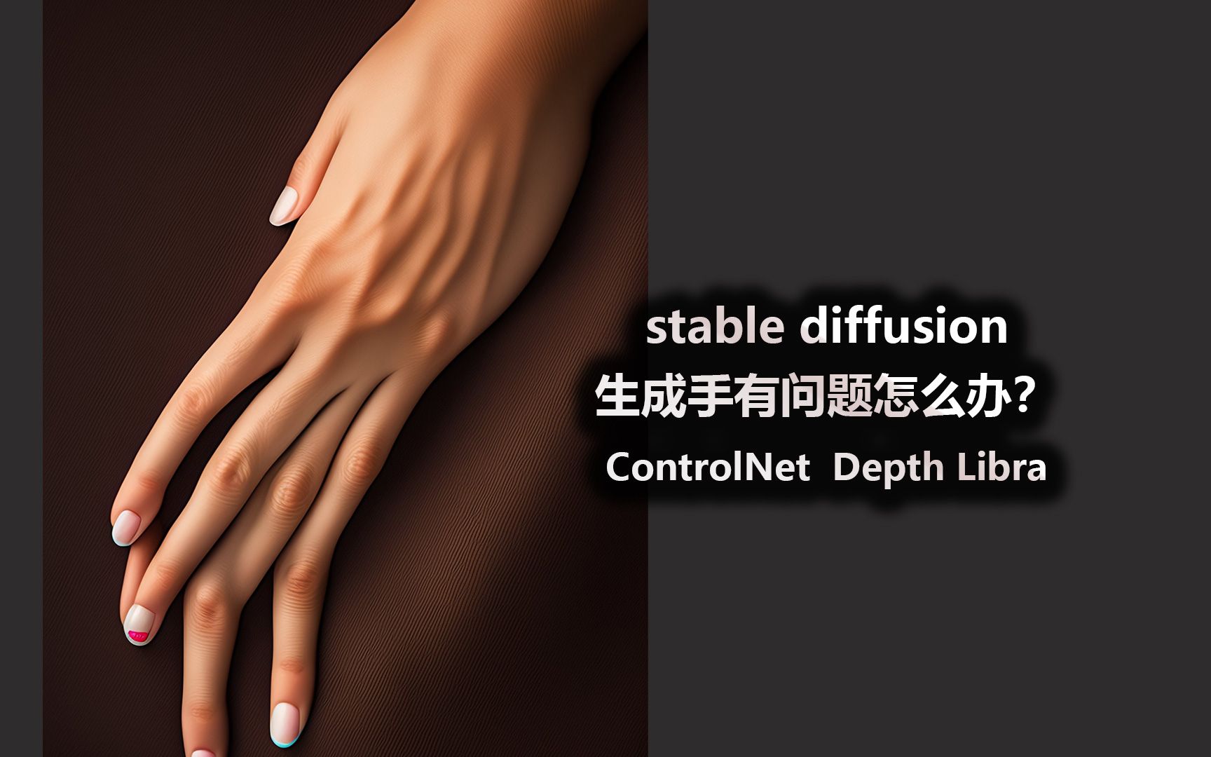 stable diffusion 生成手有问题怎么办？ControlNet Depth Libra-老郑烟火-默认收藏夹-哔哩哔哩视频