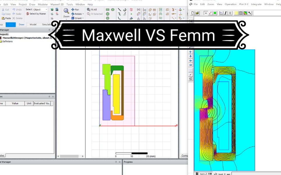 电磁铁/电磁阀的磁力仿真到底准不准?Maxwell VS Femm_哔哩哔哩_bilibili