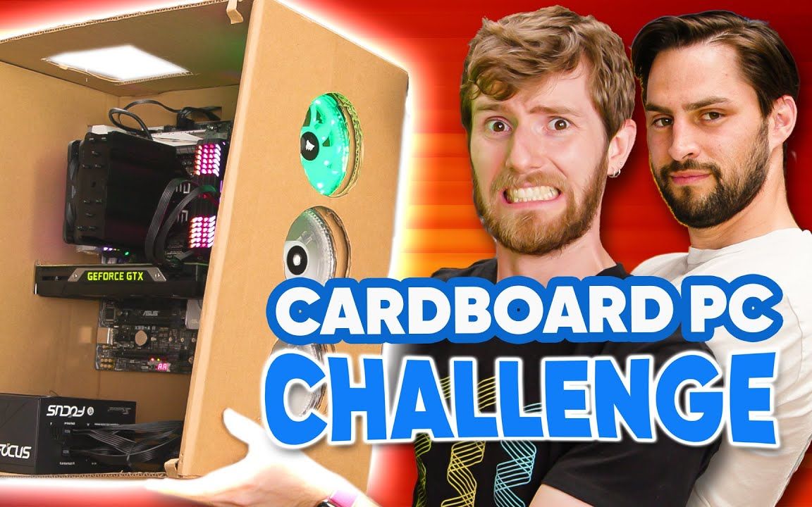 【LTT】Cardboard DIY PC Case Building Challenge!_哔哩哔哩_bilibili