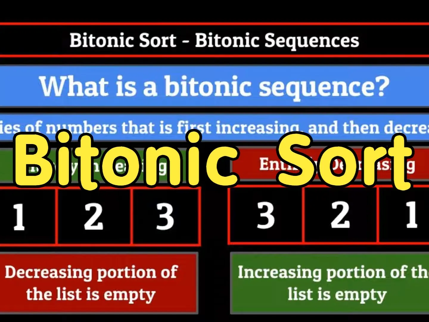 Bitonic Sort 双调排序算法_哔哩哔哩_bilibili