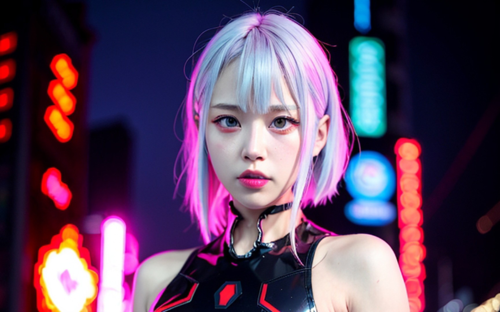 【AI cos】边缘行者 露西 赛博朋克 | 和我一起去月亮吧！cyberpunk Lucy