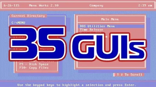 10 分钟看完 DOS 下的图形用户界面/ALL DOS GUIs in 10'_哔哩哔哩_bilibili