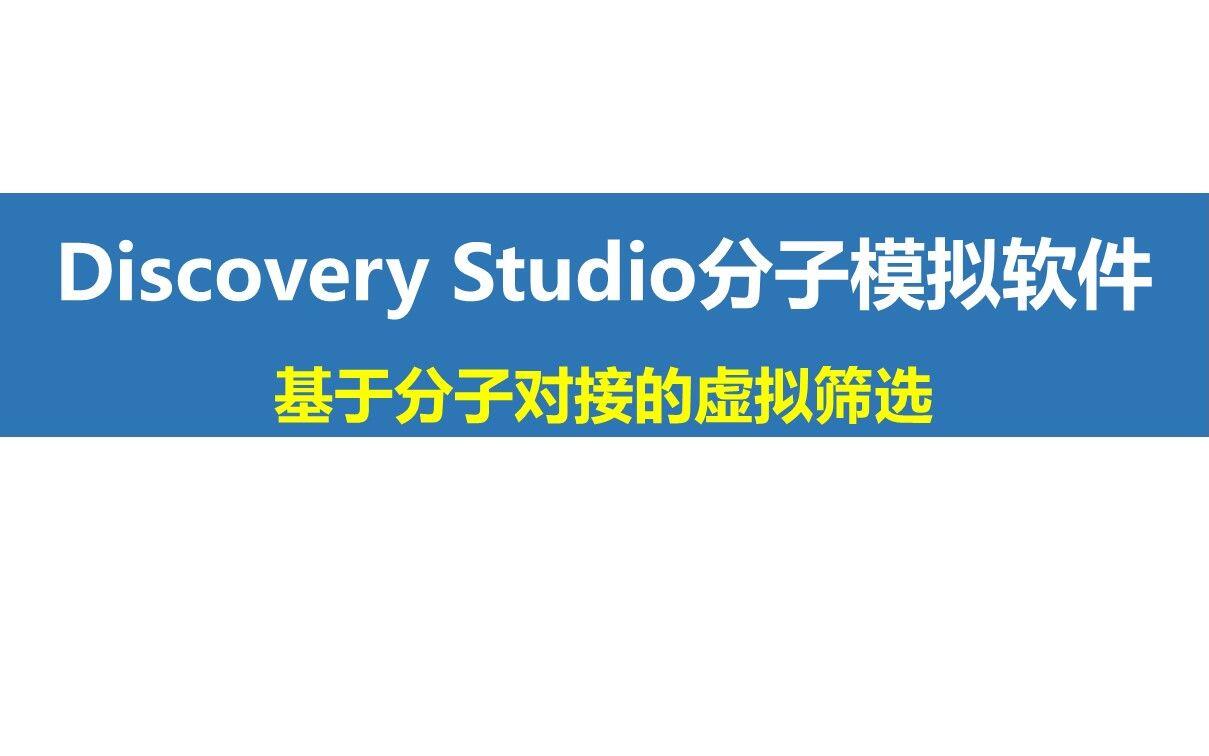 Discovery Studio分子对接后分析结果 - 哔哩哔哩