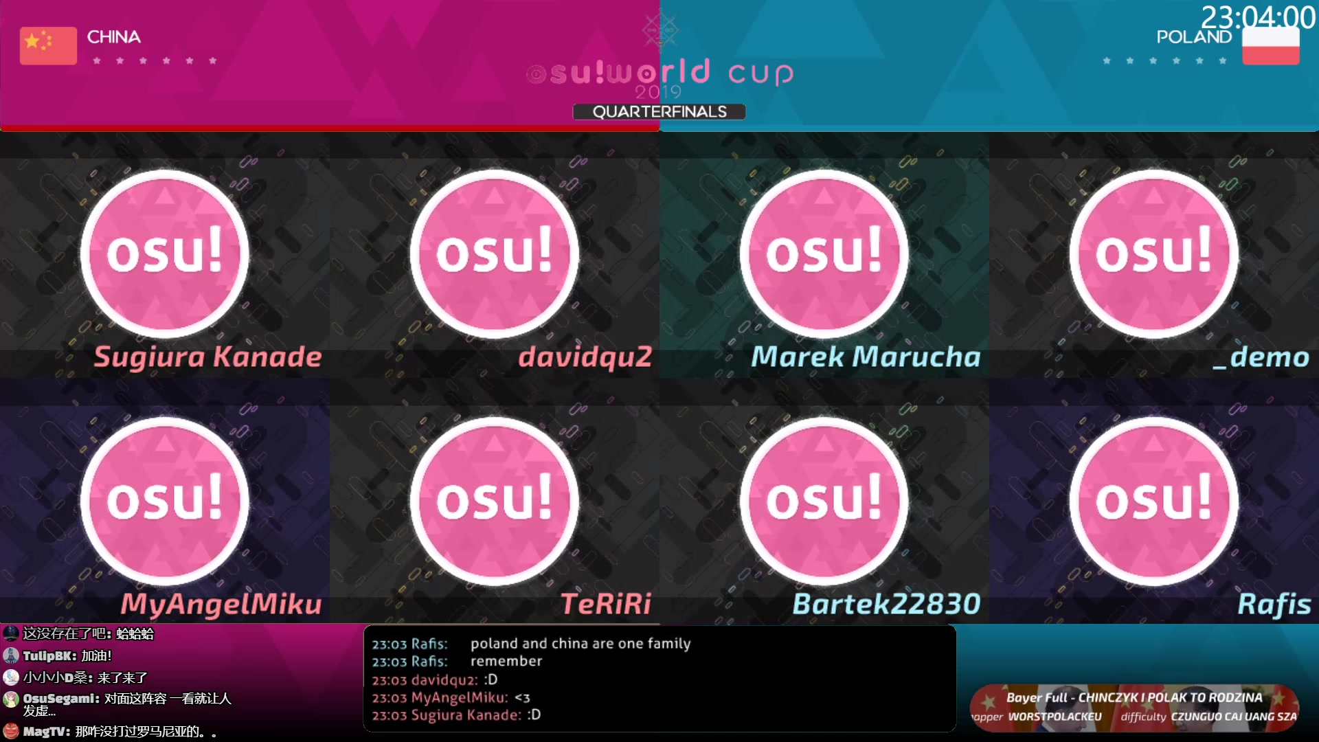 [osu!]OWC 2019 8强赛(中国) vs (波兰)_哔哩哔哩_bilibili