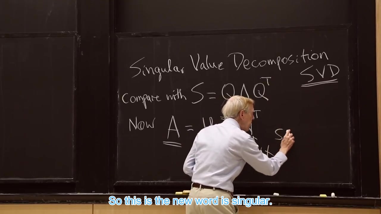 【MIT公开课】Gilbert Strang教授讲解奇异值分解(SVD) (原味英文字幕)_哔哩哔哩_bilibili