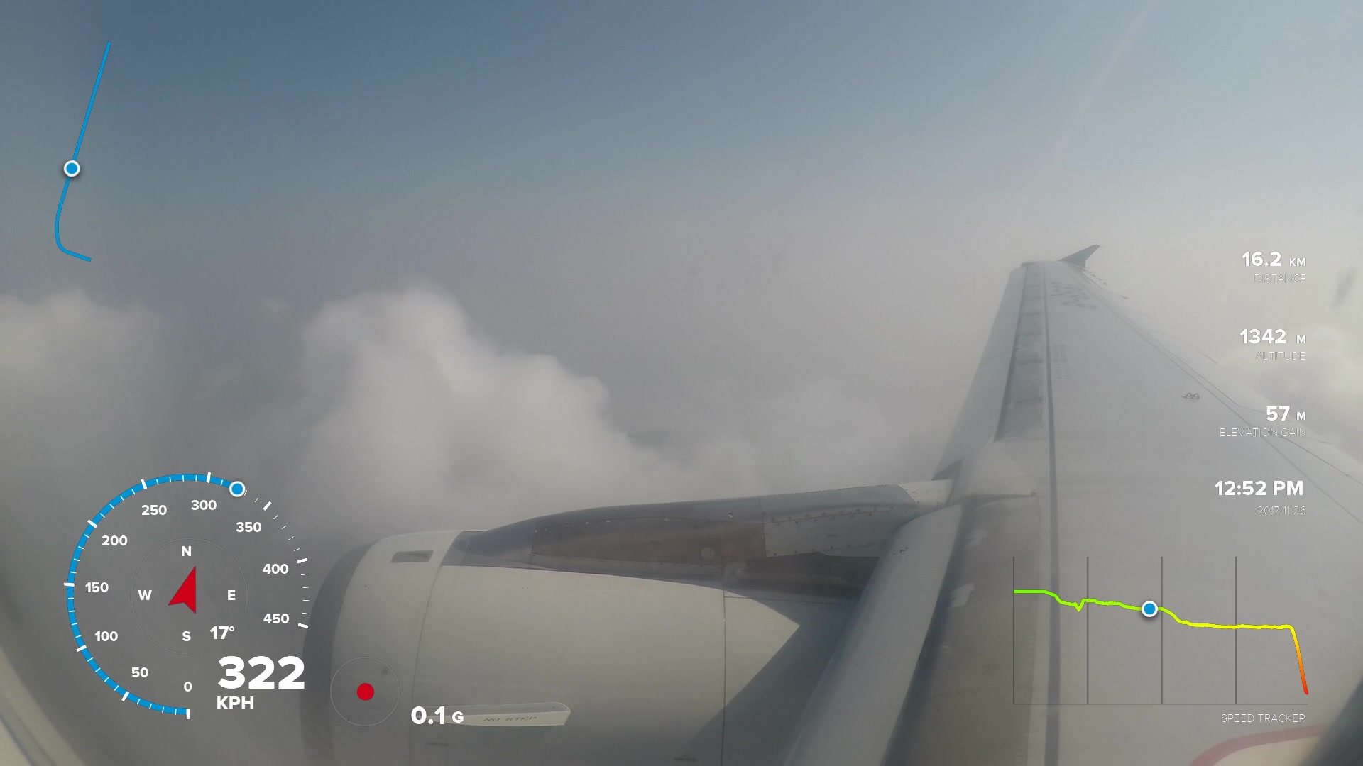 A320重庆江北机场落地（gopro量表数据）_哔哩哔哩_bilibili