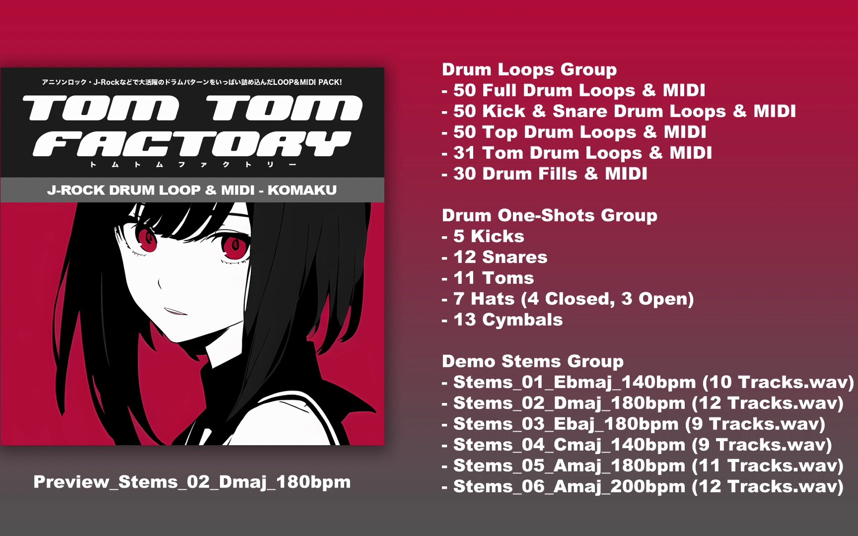 【J-Pop采样包】Anime & J-Rock Drum Loop & MIDI Pack - KOMAKU - 视频下载 Video ...