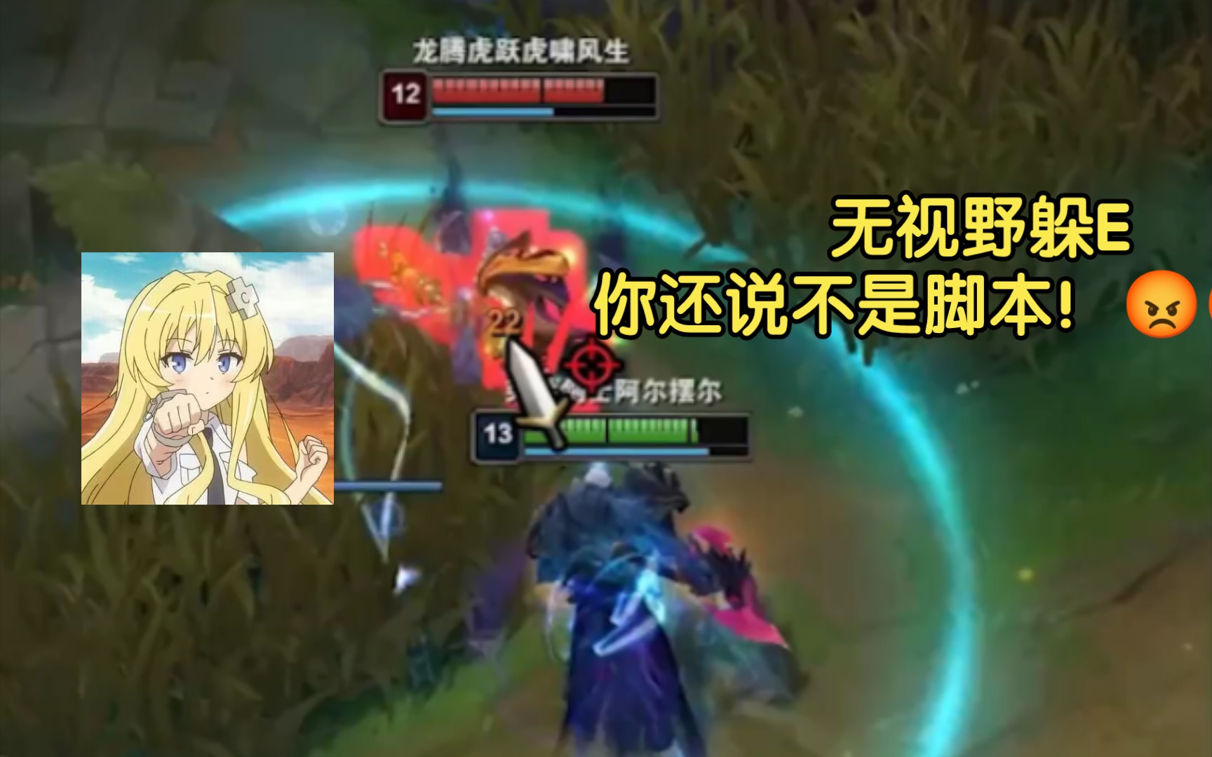 武器:😡无视野躲e？二刺猿开脚本这么嚣张！？-青梅清酒-青梅清酒-哔哩哔哩视频