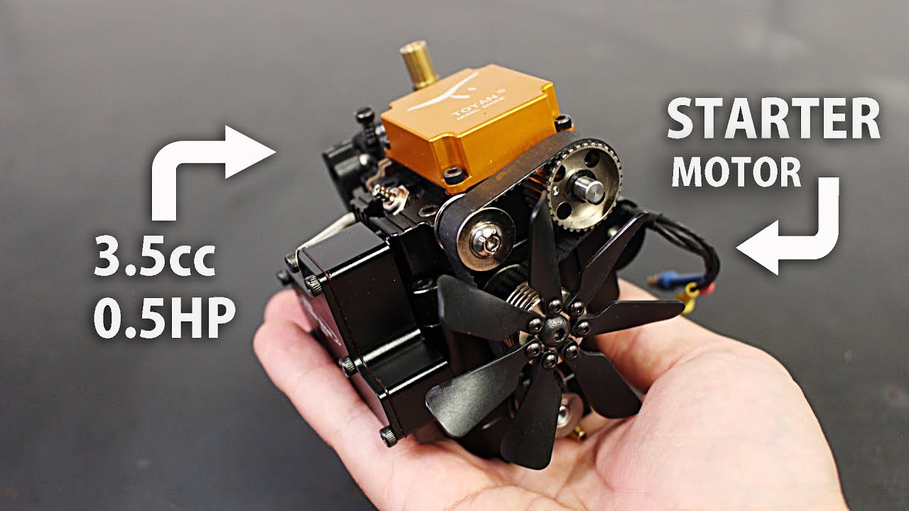 [搬] JohnnyQ90 4冲程rc发动机试验_哔哩哔哩_bilibili