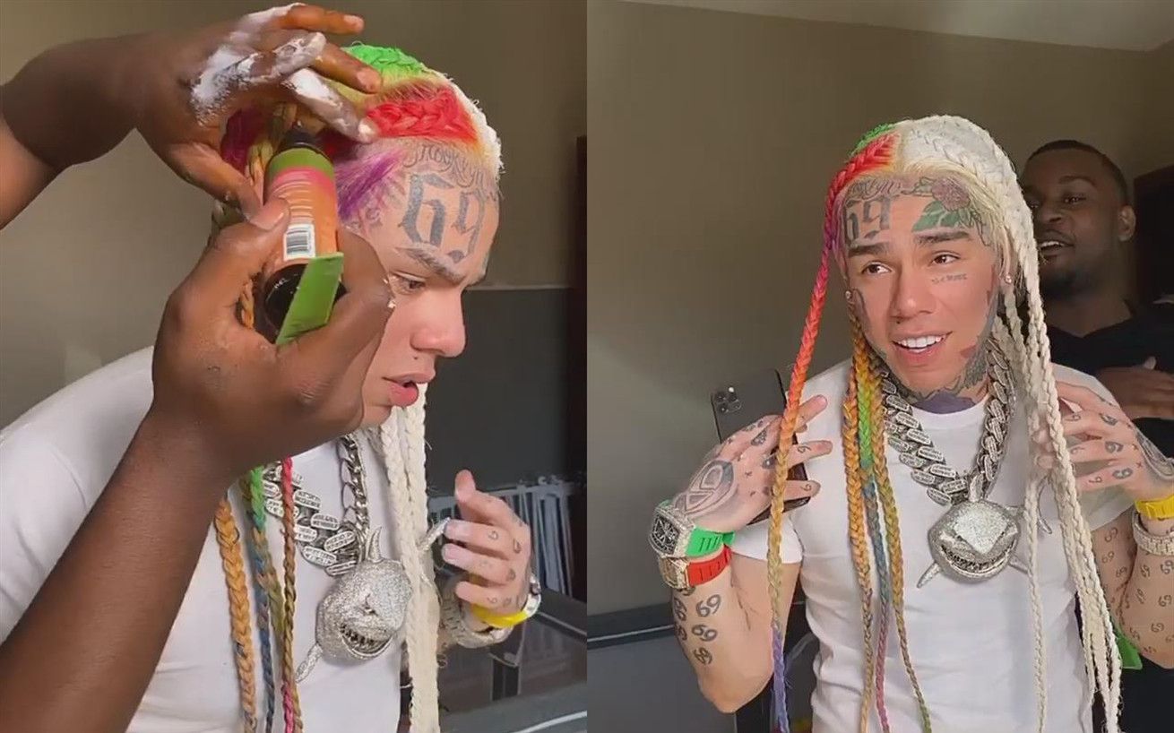 妈呀...6ix9ine这新头发_哔哩哔哩_bilibili