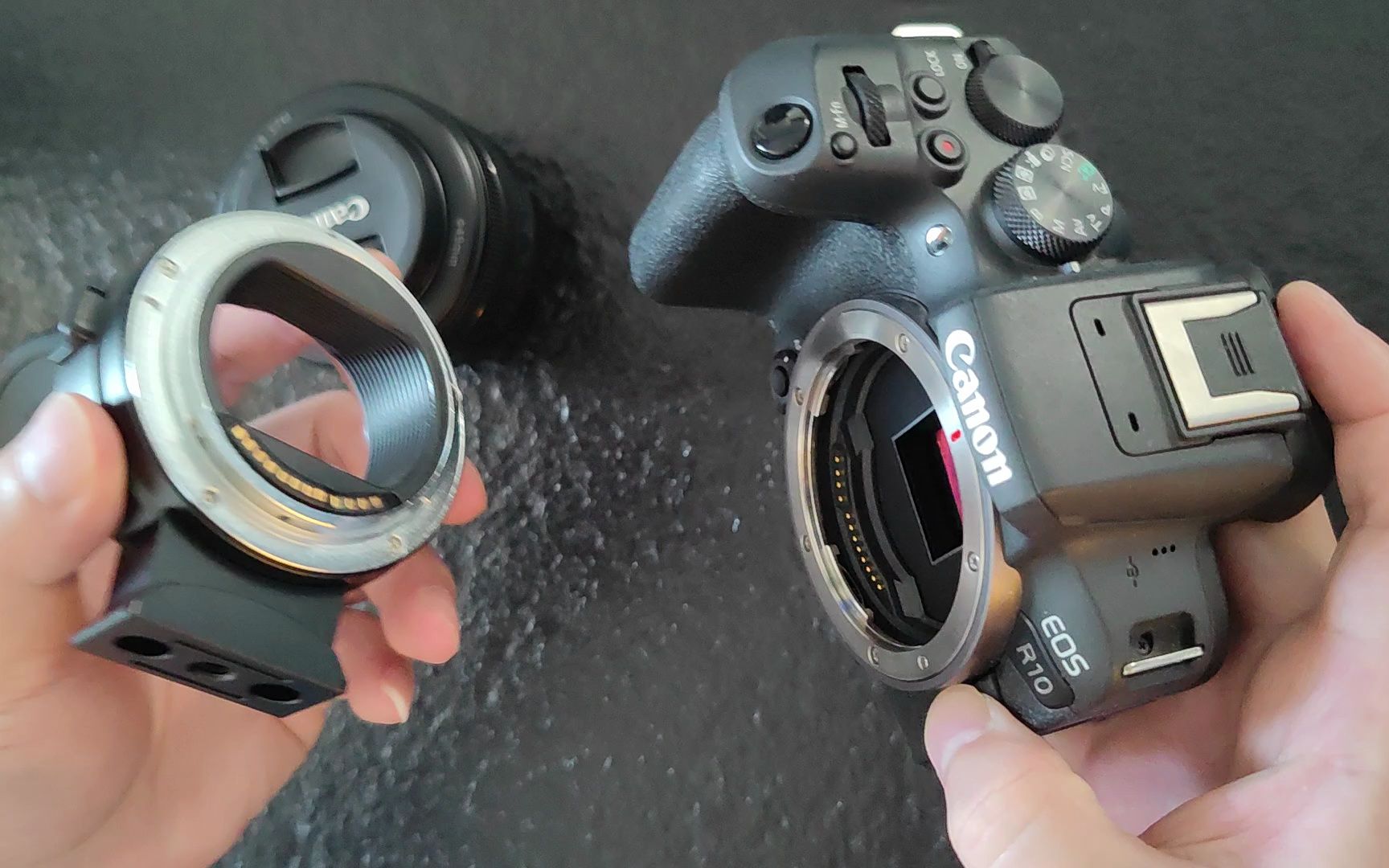 佳能R50 R10 r7 R8 R6 R62 R系列机身 通过转接环 装EF501.8镜头 装EF镜头 小痰盂 - 视频下载 Video Downloader