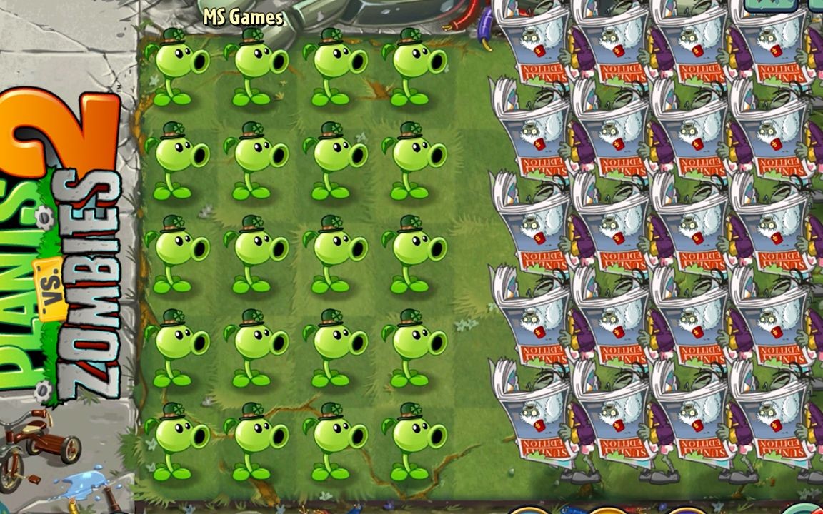 PvZ 2 挑战- 20 株植物以终极能力对抗 20 只周日僵尸-MSGames-MSGames-哔哩哔哩视频
