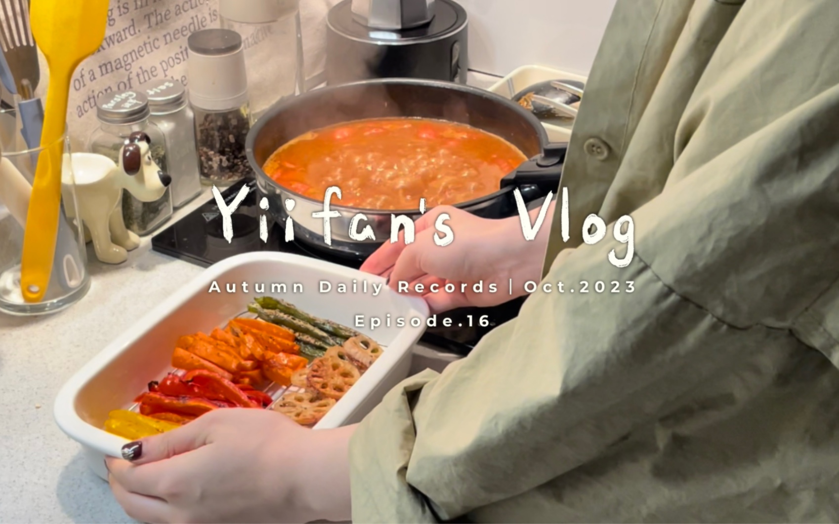 YiiFan Vlog："好好生活，好好吃饭"｜奶酪贝果的陷阱｜深夜的highball｜恰巴塔时蔬三明治｜Jellycat肉桂卷｜热辣杂蔬咖喱 ...