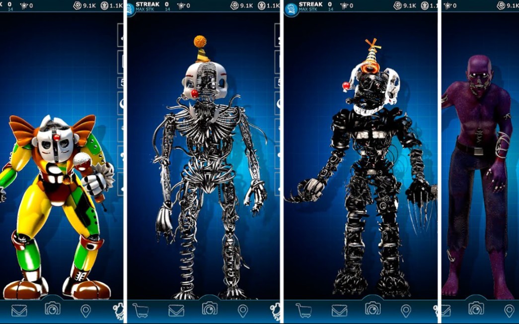 [FNAF/AR]所有Ennard的模型展示_哔哩哔哩_bilibili