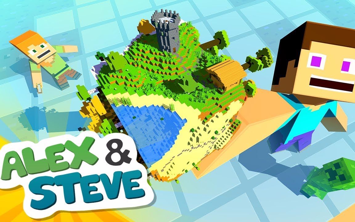 【Blue Monkey】掌握全世界 - 史蒂夫和艾莉克丝的冒险 P11 - Minecraft动画_哔哩哔哩_bilibili