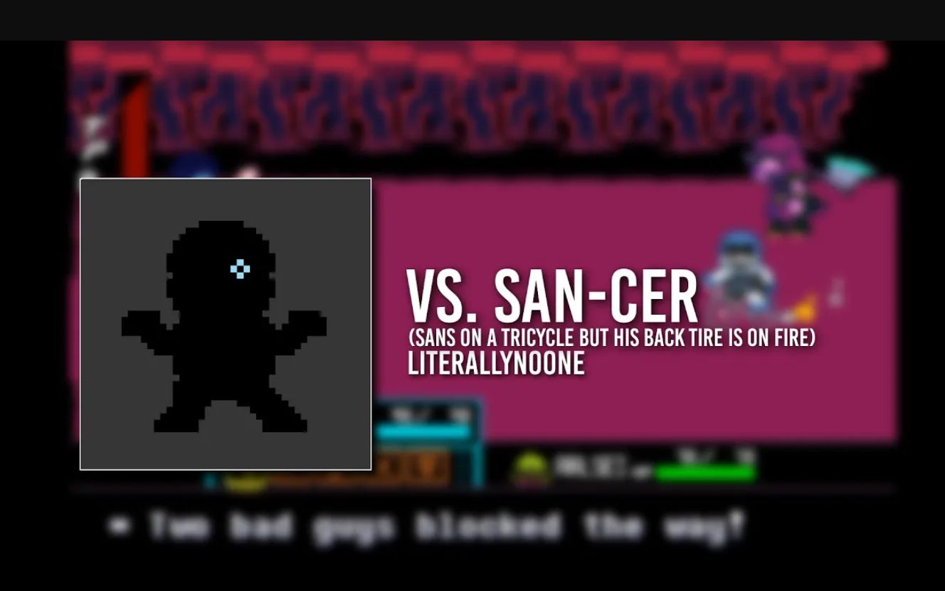 【Undertale/三角符文音乐】vs. san-cer (sans on a tricycle but his back tire is ...