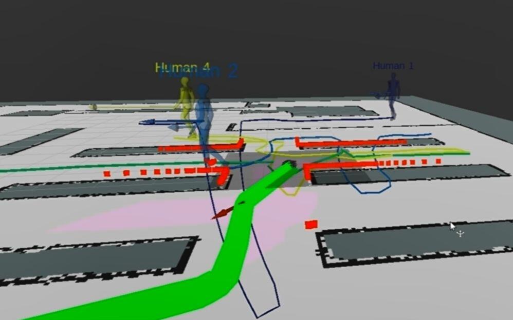 动态行人环境下theta_star加apf算法性能测试 - 哔哩哔哩