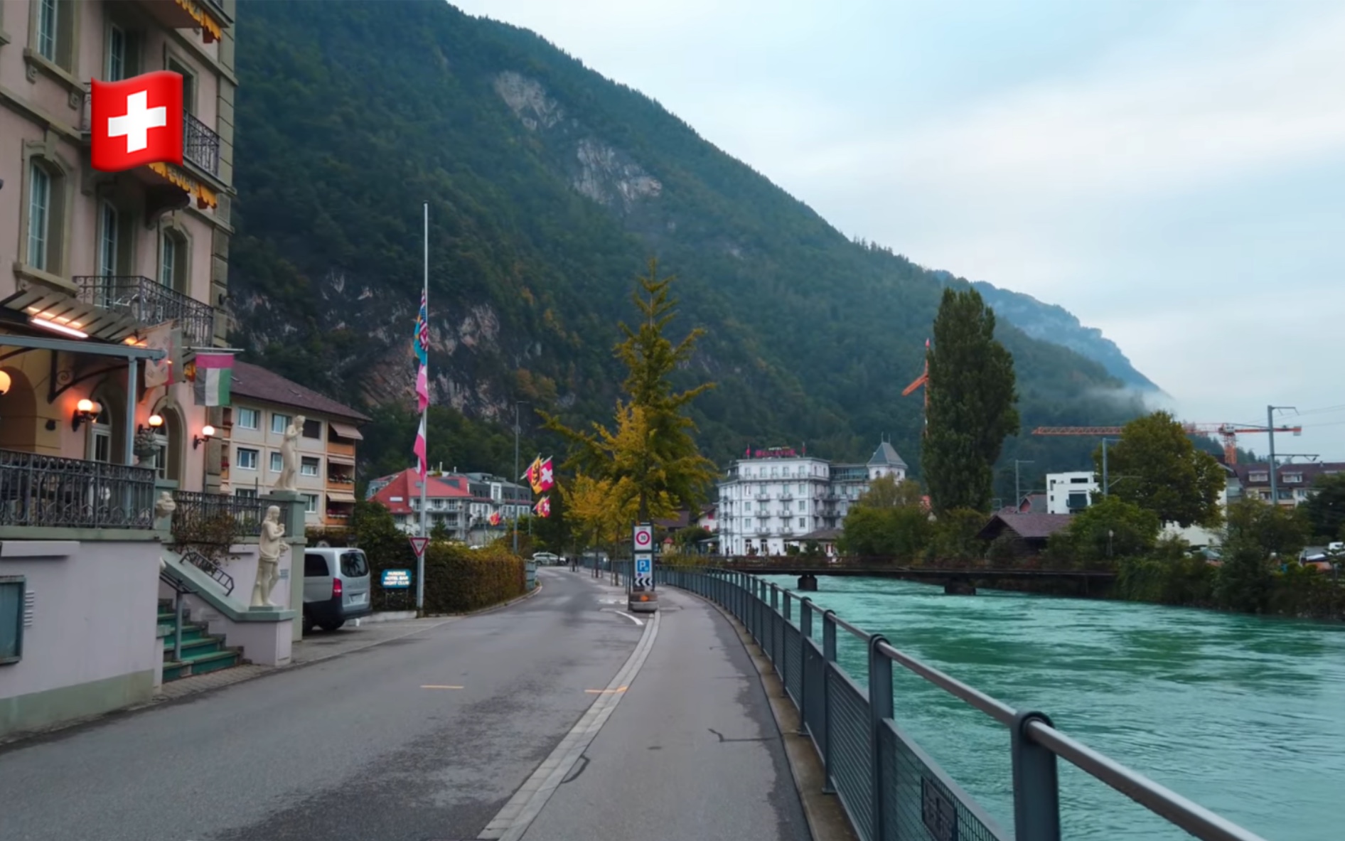 【超清】漫步游瑞士因特拉肯(Interlaken)｜少女峰山脚下的一个旅游观光城市 2022.8_哔哩哔哩_bilibili