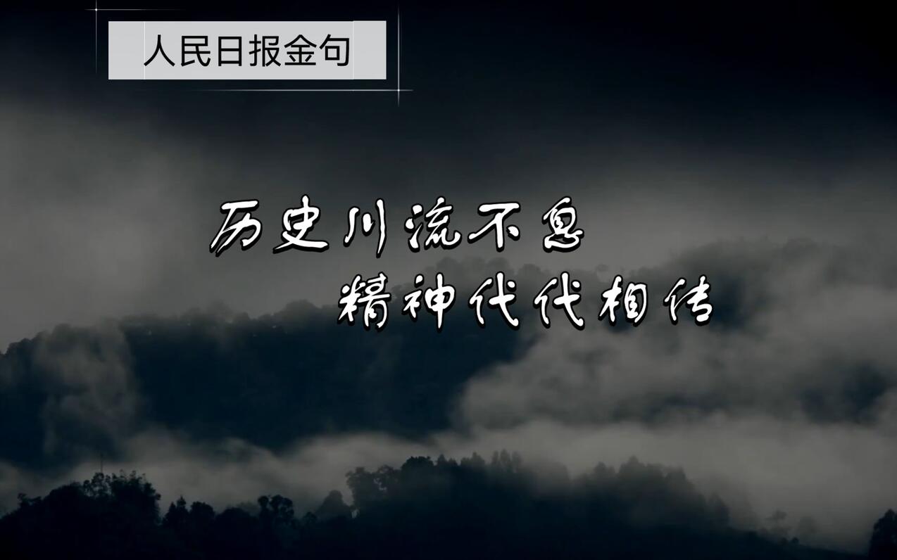 『申论素材人民日报金句』历史川流不息，精神代代相传 哔哩哔哩