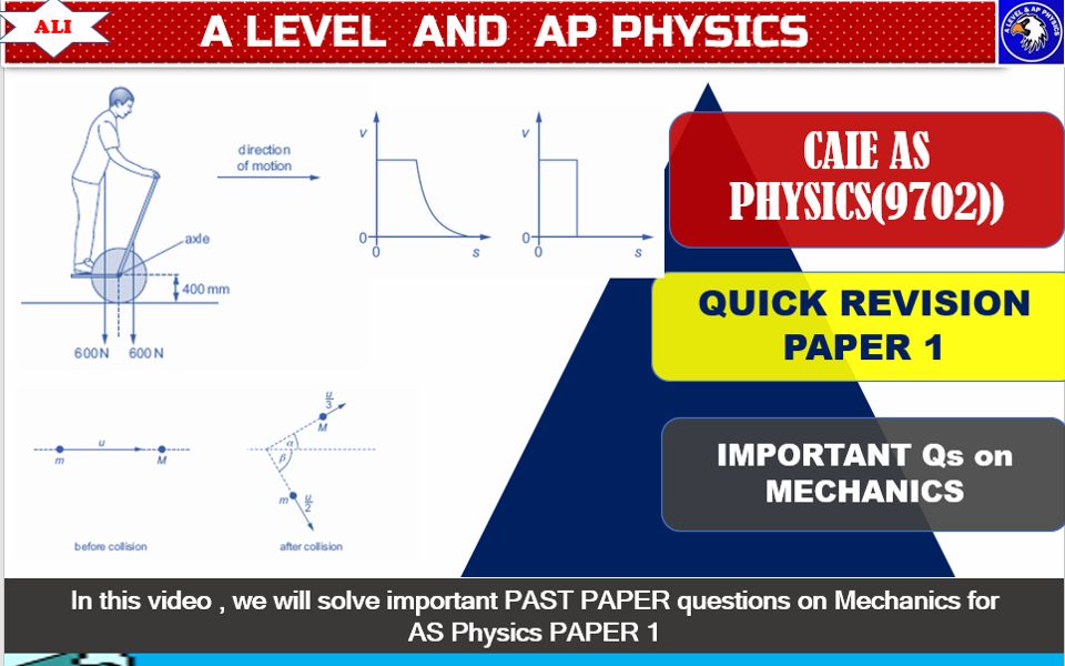 CAIE AS Physics Quick Revision -Important PAST PAPER Qs on Mechanics ...