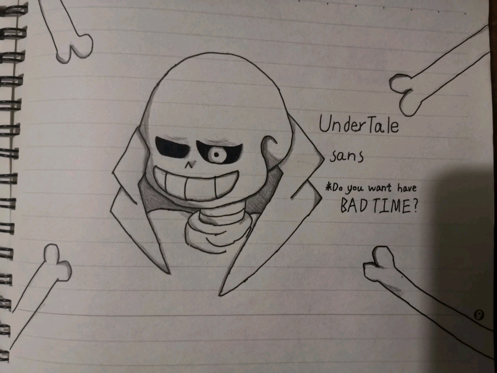 【手绘】UnderTale sans_哔哩哔哩 (゜-゜)つロ 干杯~-bilibili