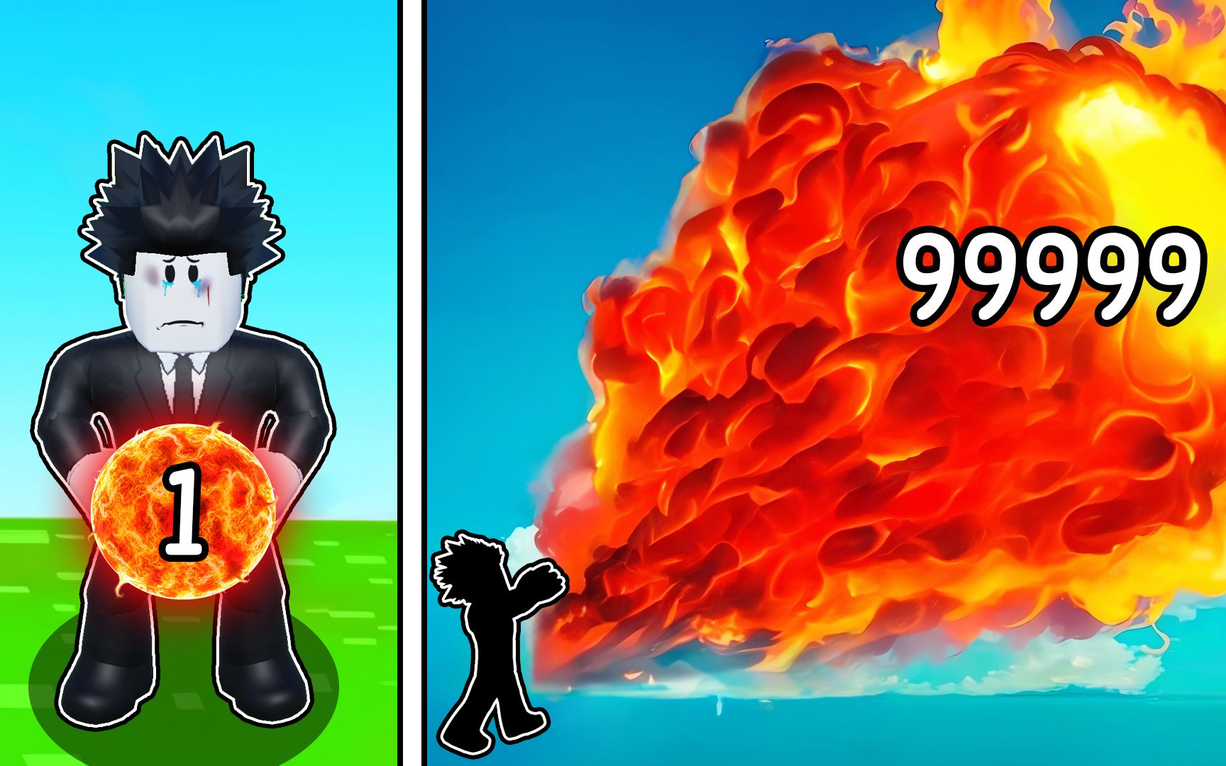 只要点击我的火球就能进化，我进化出了超级宇宙火球！ROBLOX-麟麟七解说-麟麟七解说-哔哩哔哩视频