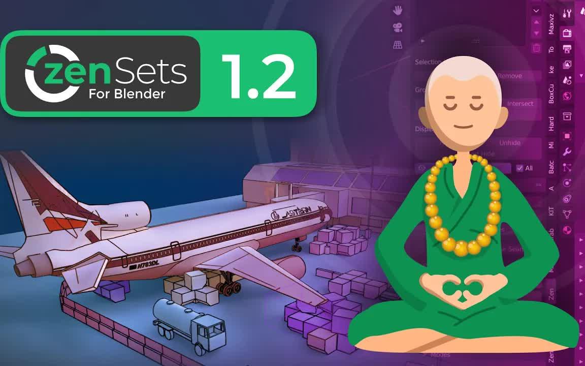 iBlender中文版插件Zen Sets 教程Blender 的 Zen Sets - 创建、管理和可视化集合 (v1.2)Blender ...