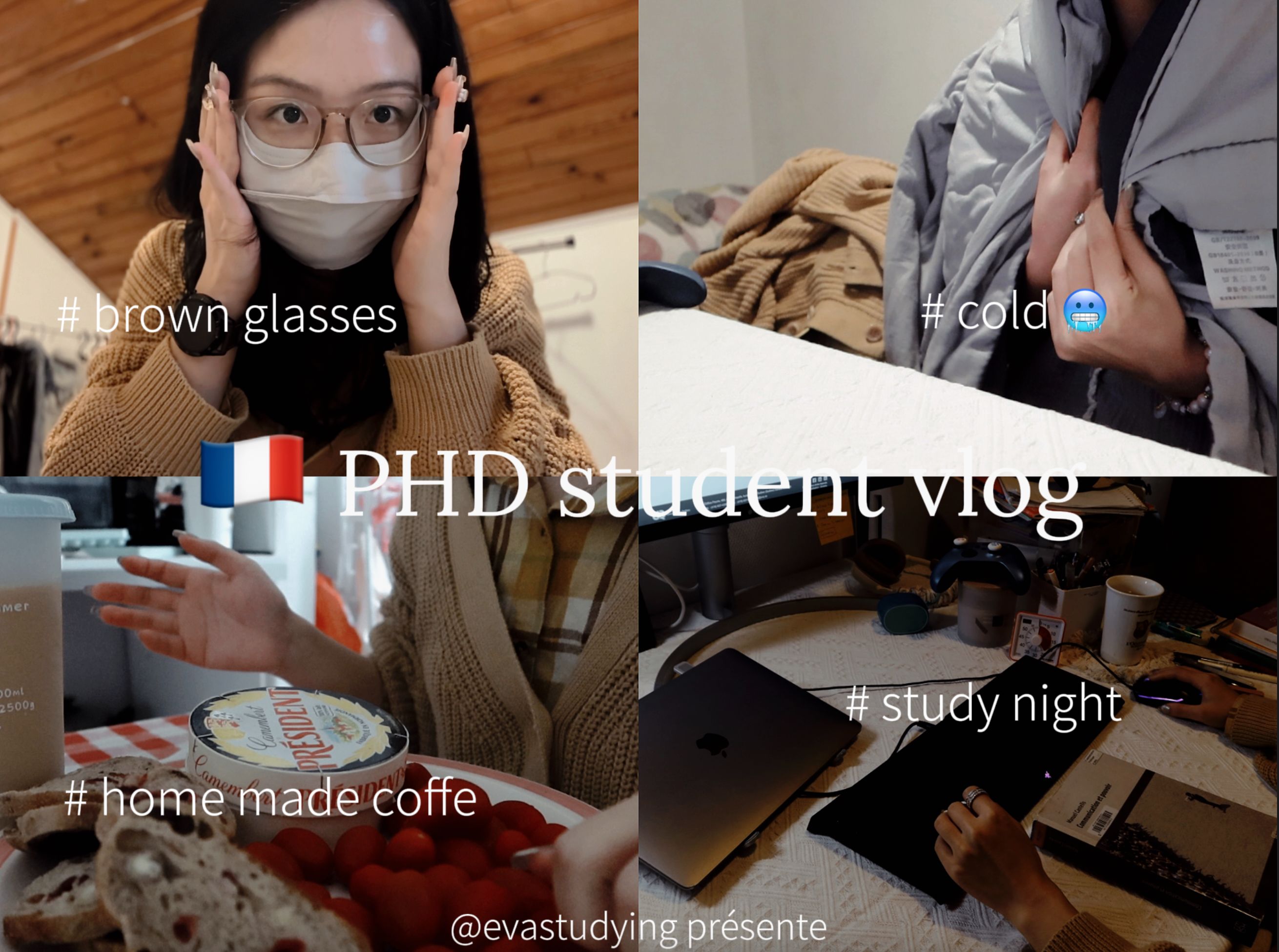 [vlog🇫🇷] 研究所开学大会｜独自学习的夜晚｜留学快手餐｜秋日ootd #studyvlog-evastudying ...
