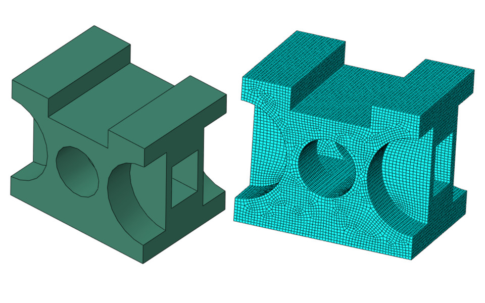 ABAQUS mesh模块-网格划分案例2_哔哩哔哩_bilibili