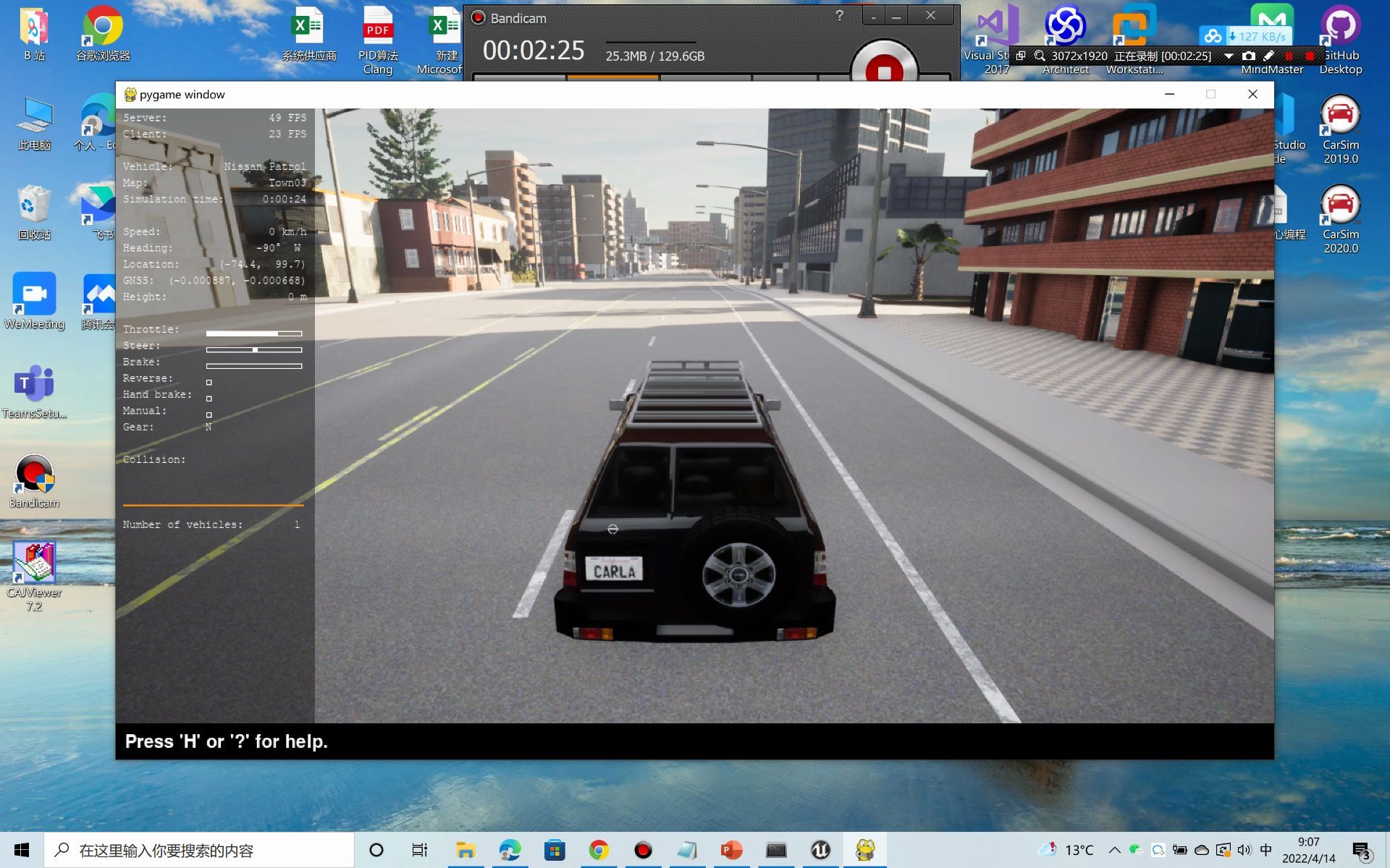 自动驾驶 Carla Python 环境搭建：运行 examples_哔哩哔哩_bilibili