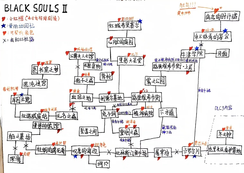 手绘blacksouls2地图（含里结局条件，含可契约角色，无剧透）-莳狼川Nimuc-BLACK SOULS-哔哩哔哩视频