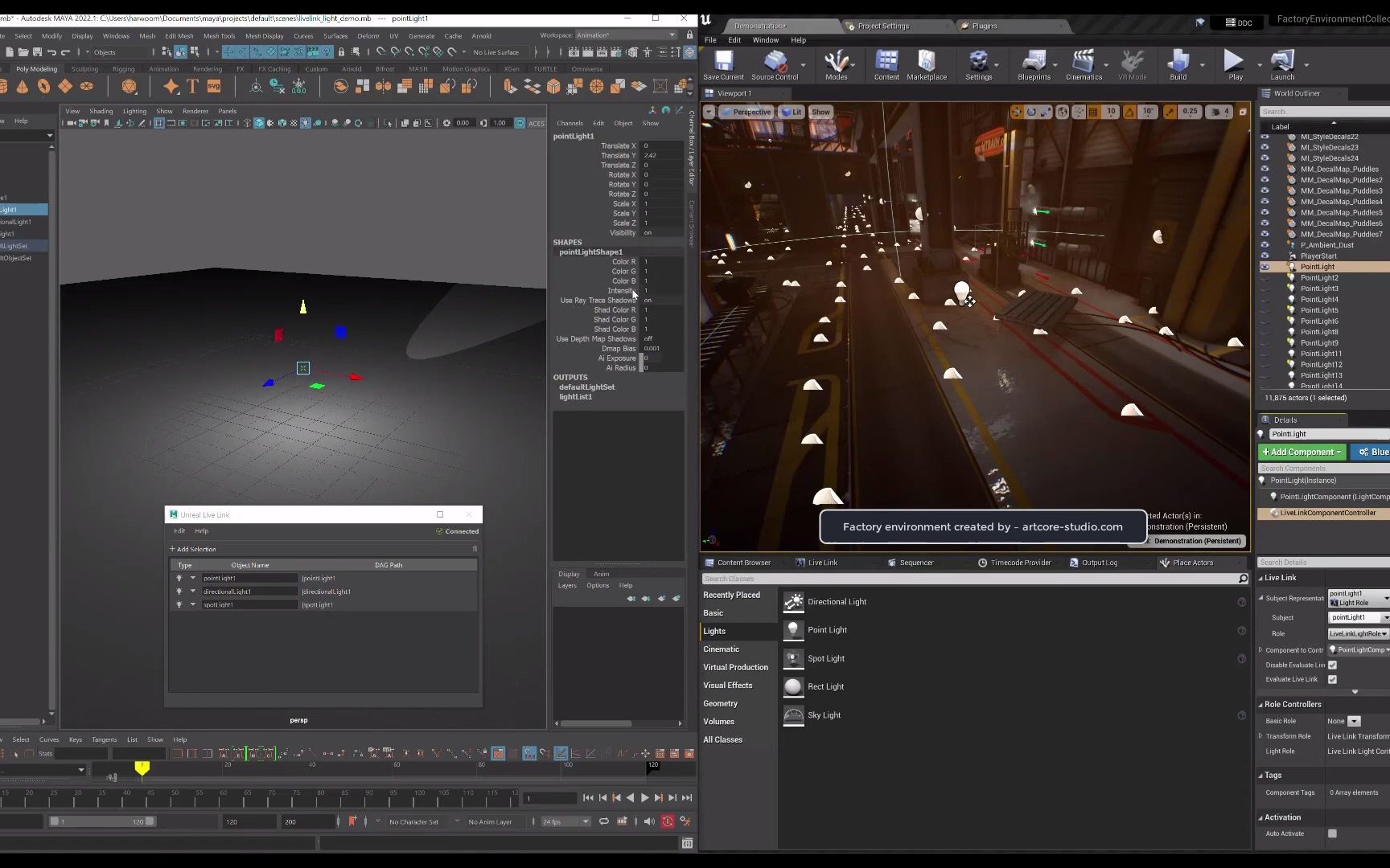 Maya和UE引擎实时链接（Unreal Live Link for Maya Overview）_哔哩哔哩_bilibili