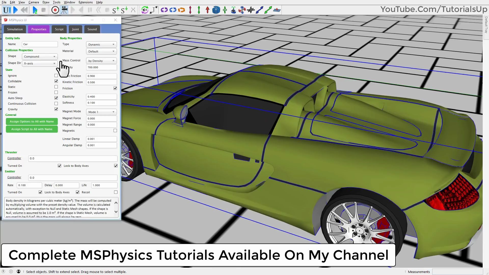 How to Make Drivable Car in SketchUp With MsPhysics_哔哩哔哩_bilibili