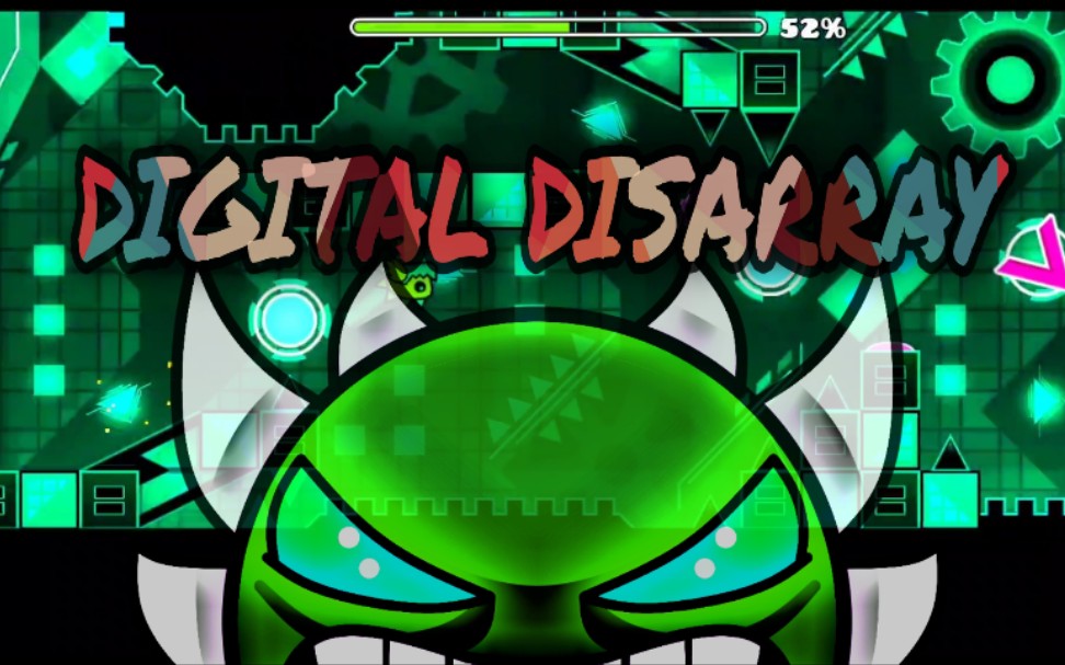 【Geometry Dash】DIGITAL DISARRAY(extreme demon)_几何冲刺