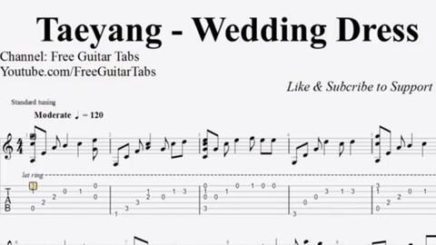 Taeyang Wedding Dress Guitar Chords