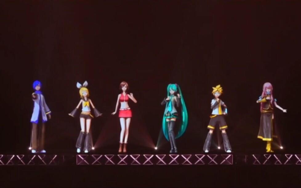 2022十周年现场，固定镜头，初音等全员6人合唱Blessing！自制高清... - 哔哩哔哩