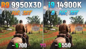 R9 9950X vs R9 9950X3D | 1080p分辨率12款游戏对比测试 | 作者：Testing Games_哔哩哔哩_bilibili