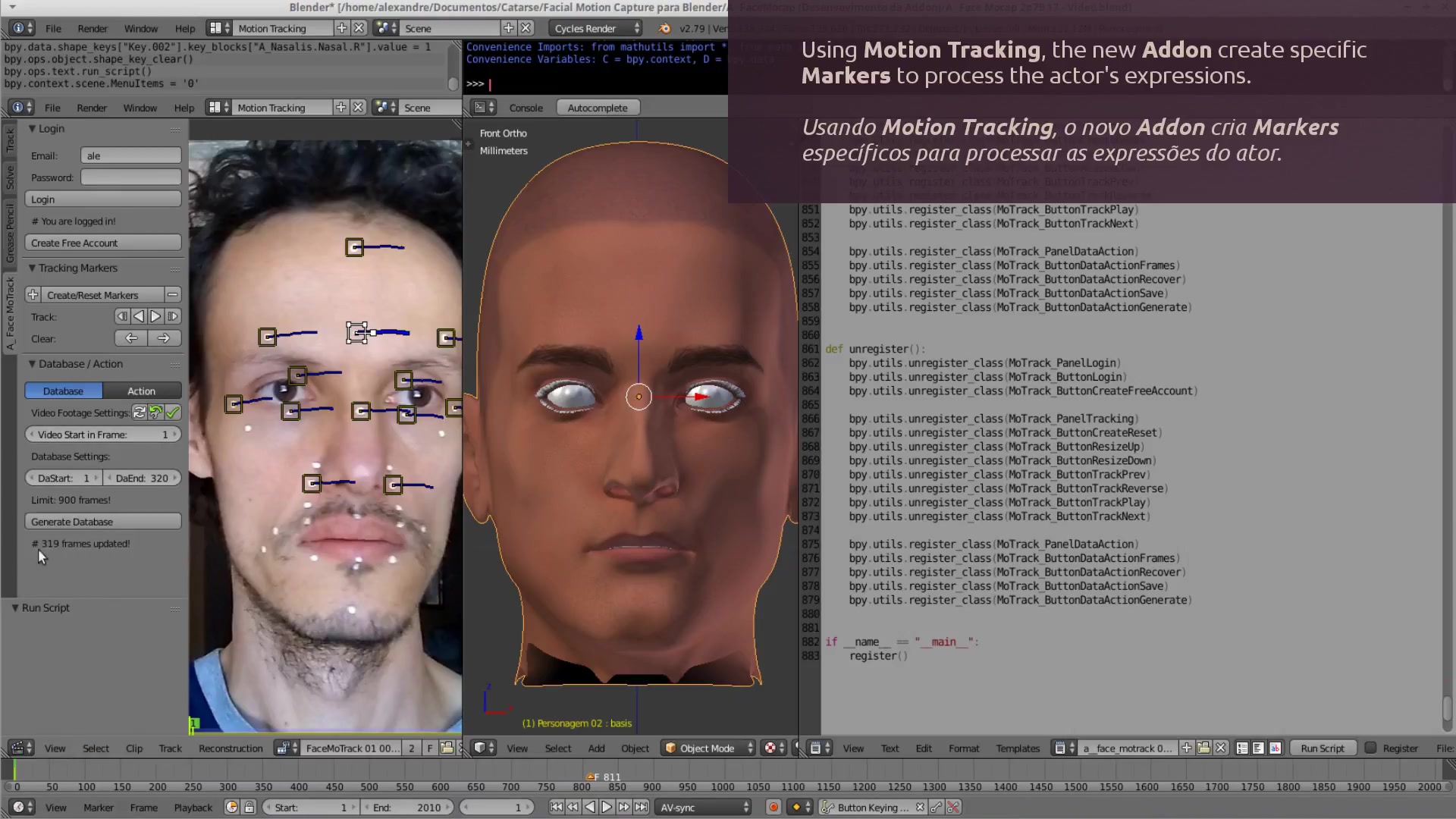 【搬运】【Blender插件】Blender面部跟踪捕捉插件 Facial Motion Tracking A_ Face MoTrack_哔 ...