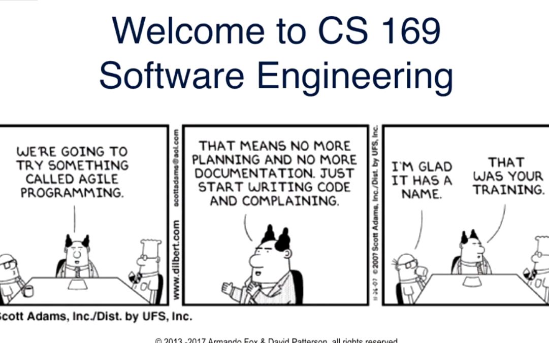 伯克利 CS169 Fall 2019 Software Engineering 视频课程_哔哩哔哩_bilibili