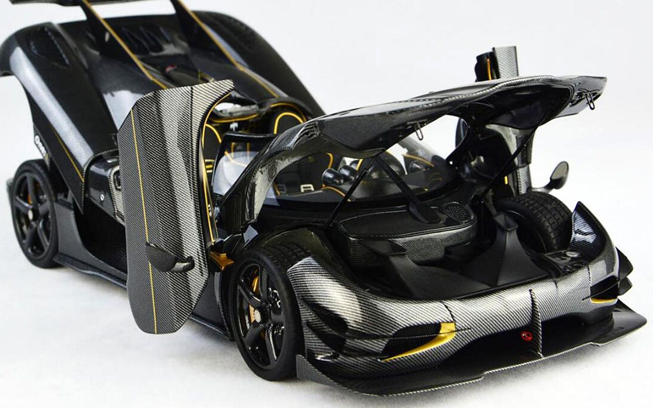 【汽车模型】FrontiArt 1:18 柯尼塞格 One:1 碳纤维_哔哩哔哩_bilibili