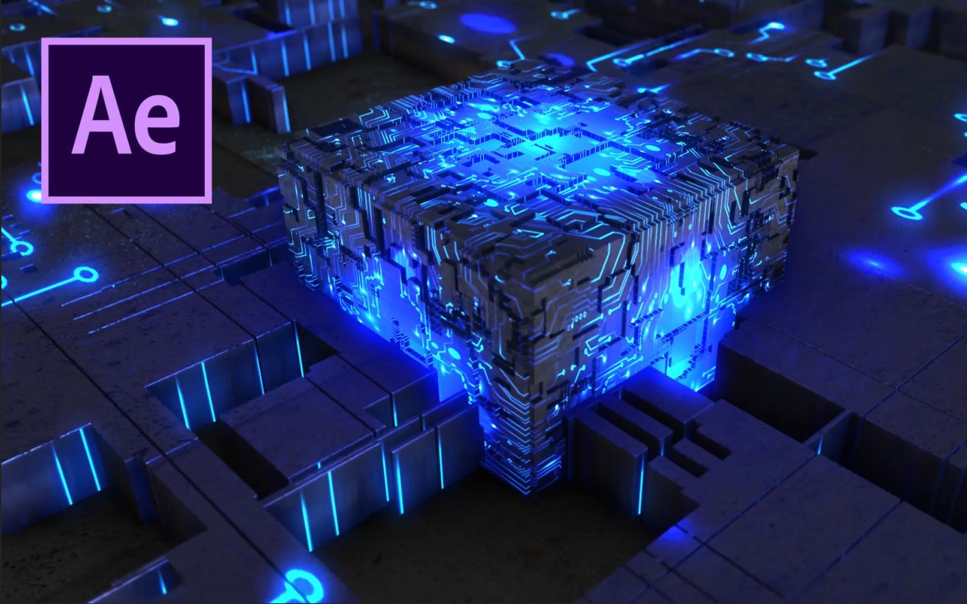 视频剪辑教程-教你如何用E3D插件制作科幻芯片_哔哩哔哩_bilibili